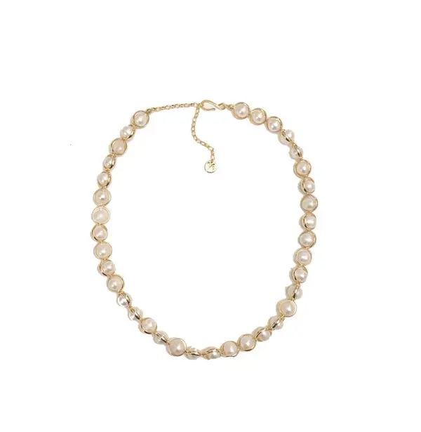 ADRIANA PAPPAS DESIGNS Pearl Bubble Necklace - Yellow