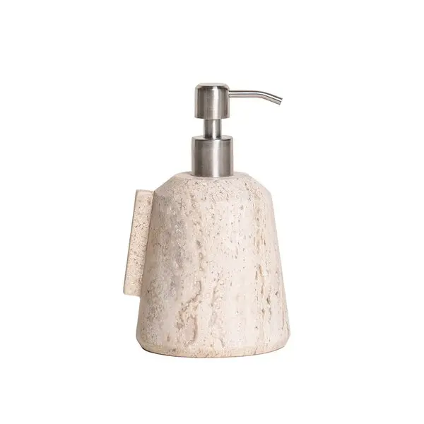 And Jacob Neutrals Orejas Low Dispenser -travertine Marble - White