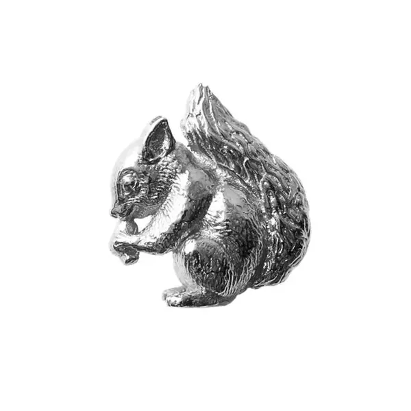 LEE RENEE Baby Squirrel Lapel Pin - Silver