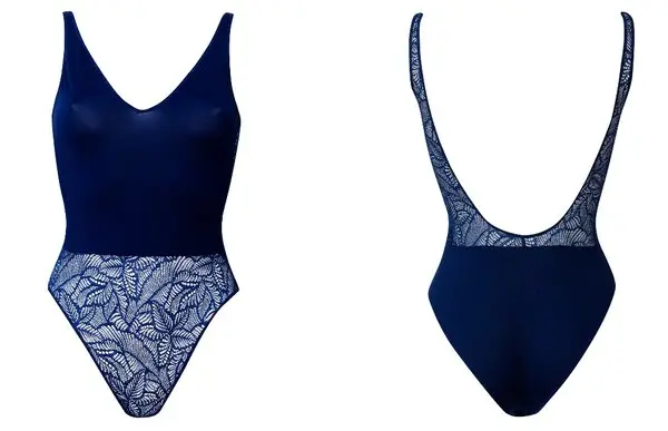 BOTT LINGERIE Soft Lace Bodysuit La First Night - Blue