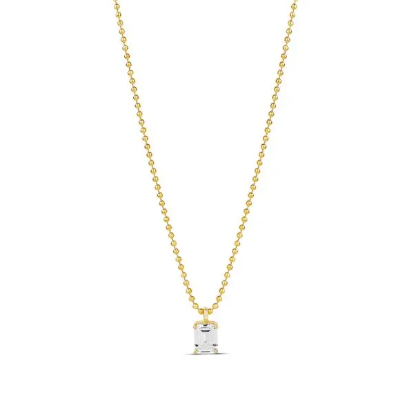SHYMI Fancy Shape On A Beaded Ball Chain Emerald - Gold