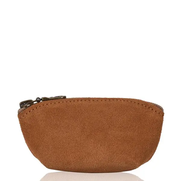OWEN BARRY Suede Coin Pouch Ginger Boho Small - Brown