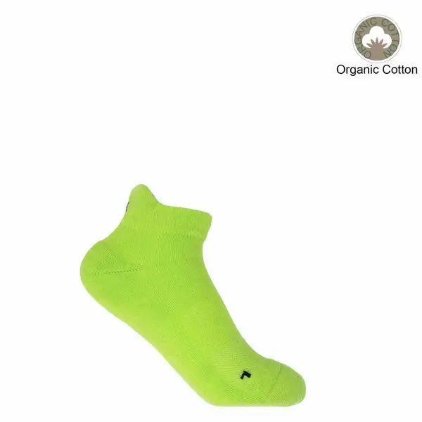 PEPER HAROW - MADE IN ENGLAND Organic Trainer Sport Socks – Neon - Green