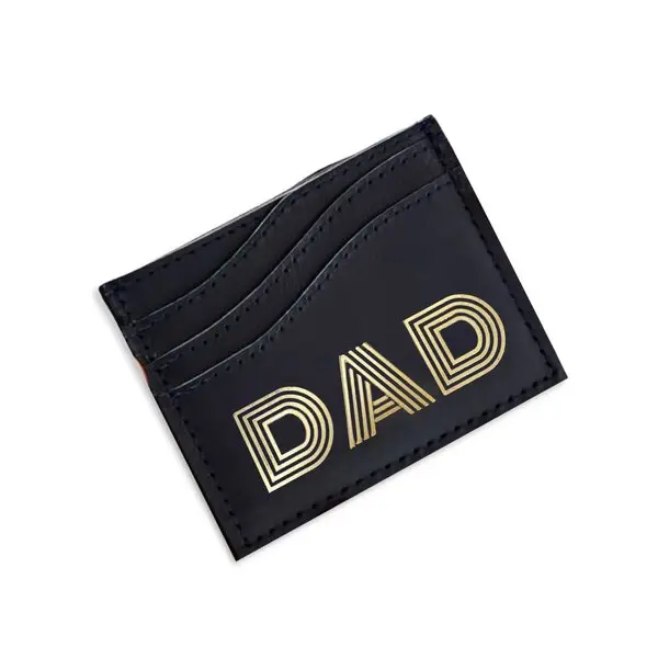 VIDA VIDA Leather Wave Card Holder For Dads - Black