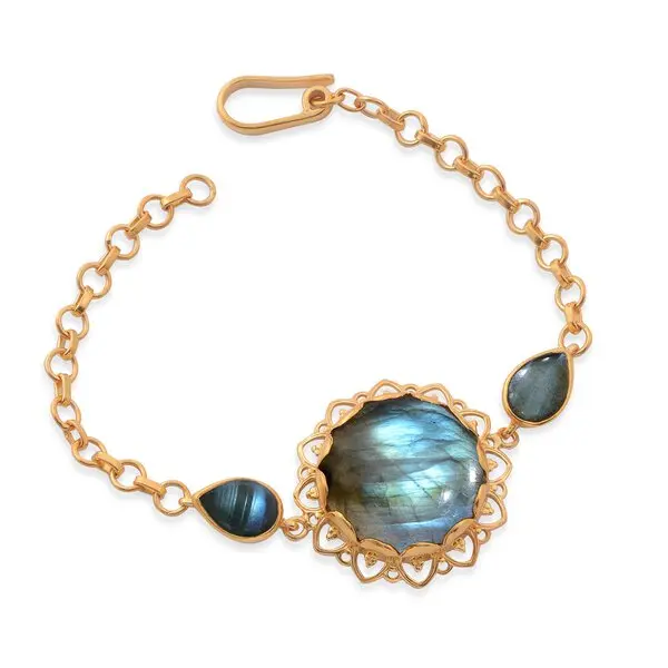 EMMA CHAPMAN JEWELS Amli Labradorite Bracelet - Grey