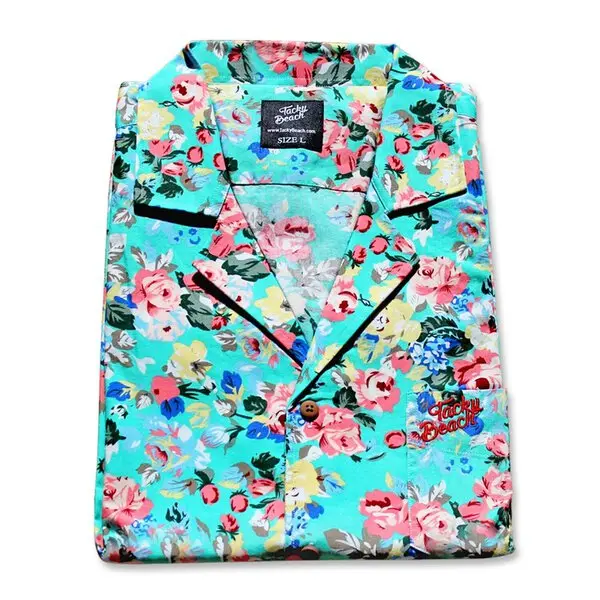 BELLUS DOMINA Floral Hawaiian Shirt - Blue
