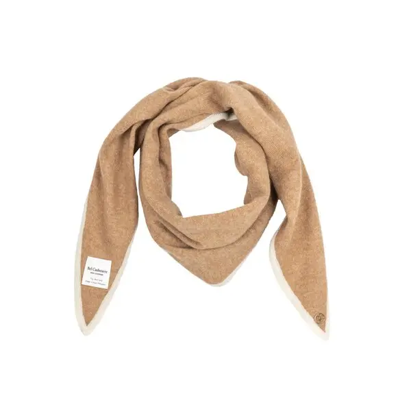 BEL CASHMERE Leonora Camel Cashmere Scarf - Brown