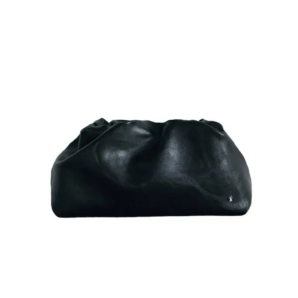 SUUD COLLECTION Cove Ruched Clutch - Black