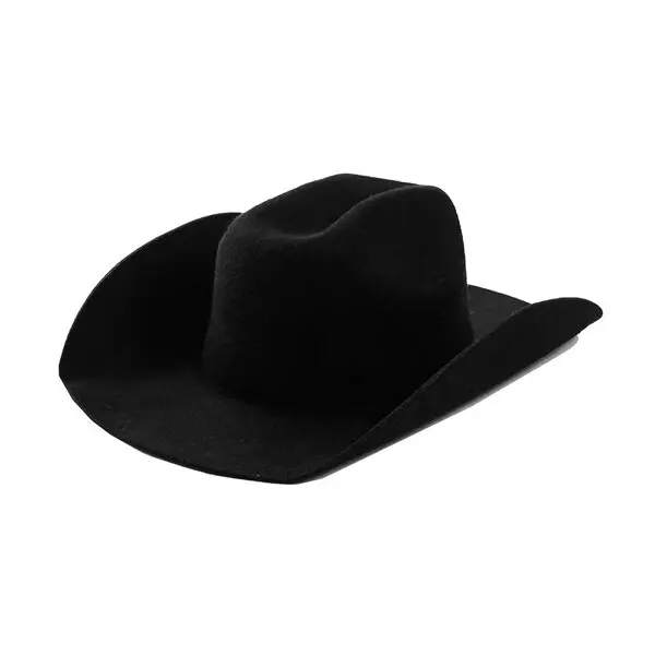 CHANEL JOAN ELKAYAM Handmade Wool Cowboy Hat - Black