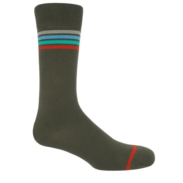 PEPER HAROW - MADE IN ENGLAND Mix Tape ’s Socks – Olive - Green