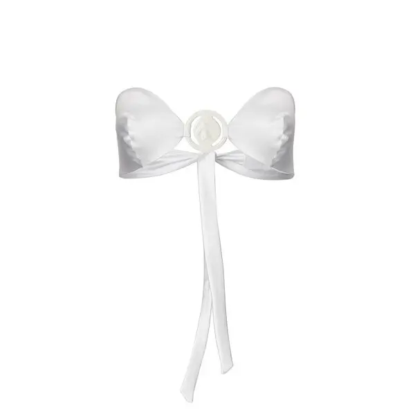VESTIAIRE D'UN OISEAU LIBRE Pearl Silk Top - White