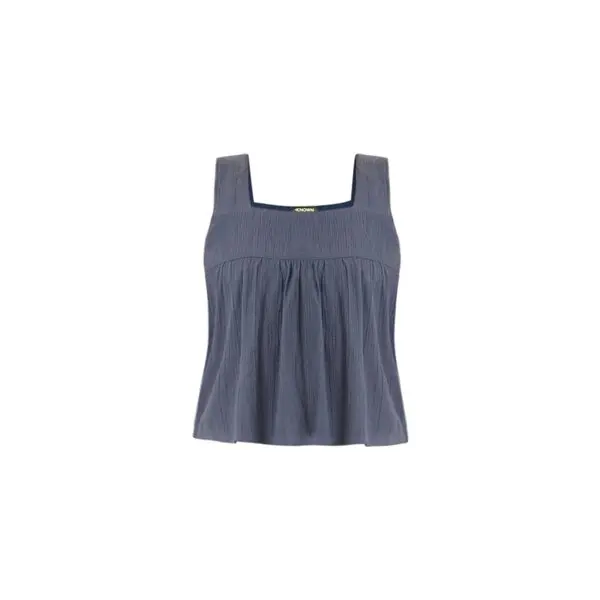 KNOWN SUPPLY Organic Gauze Tank Oaklee Lead - Grey