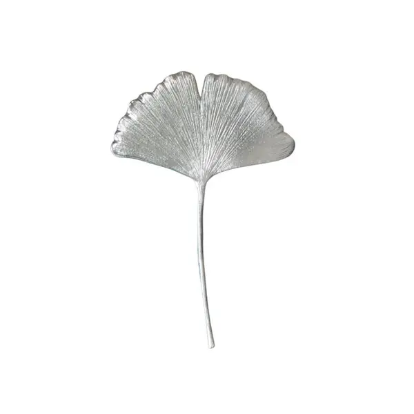 ALEGORIA JEWELLERY Ginkgo Biloba Leaf Sterling Brooch - Silver