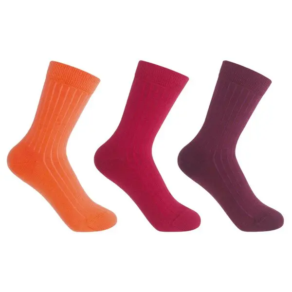 PEPER HAROW - MADE IN ENGLAND Three Pack Essential Socks Sunset - Eed/orange/red