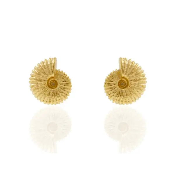 LEE RENEE Ammonite Earrings - Gold