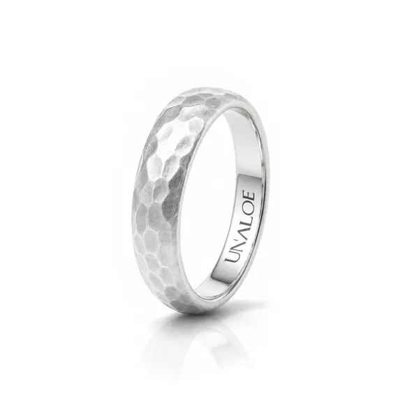 UNALOE Classic Hammered Sterling Band - Silver