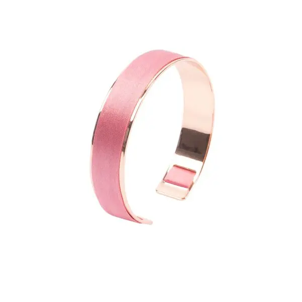 LE COLONEL Blush Silk Bracelet Rose Gold - Pink