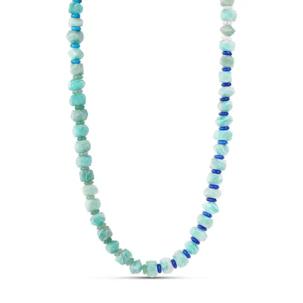 HANNAH B. JEWELRY Ocean Breeze Gemstone Necklace - Blue