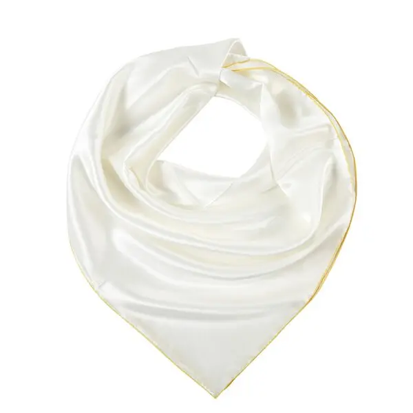 SOFT STROKES SILK Pure Silk Scarf Daffodil Solid Colour Collection Ivory Small - White