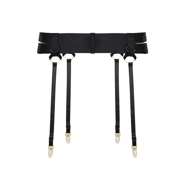 EMPRESS MIMI Midnight Sky Adjustable Suspender Belt - Black