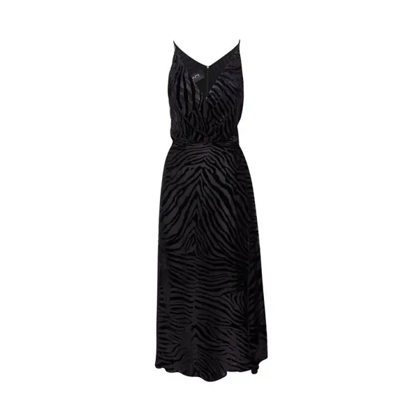 SVETA MILANO Ann Long Devorè-velvet Dress - Black