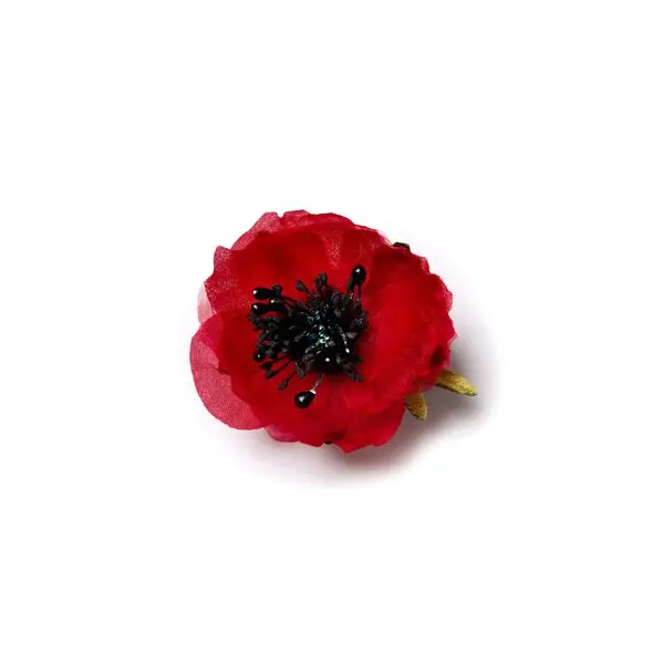 HELENA SIMON The Poppy Floral Brooch - Red
