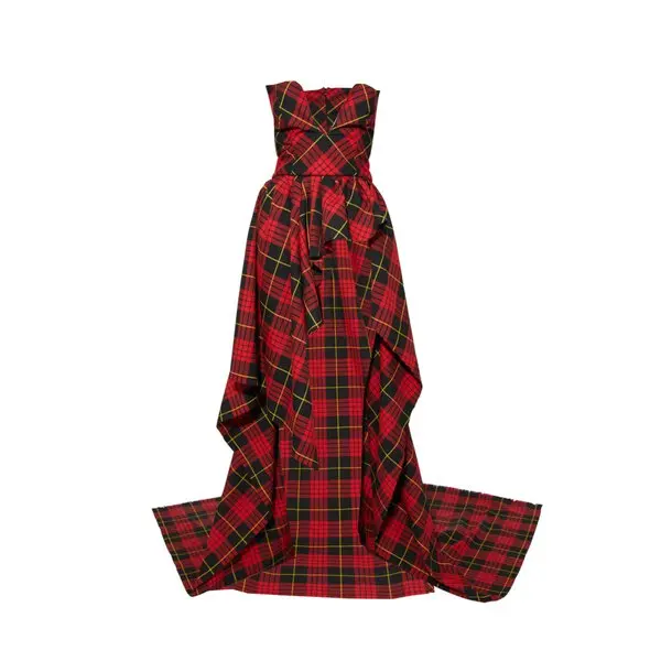 SARAH REGENSBURGER Tartan Dream Dress - Red