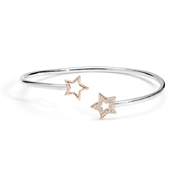 KAIZARIN Open Stars Bangle - Silver