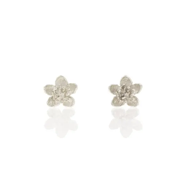 LEE RENEE Cherry Blossom Earrings - Silver