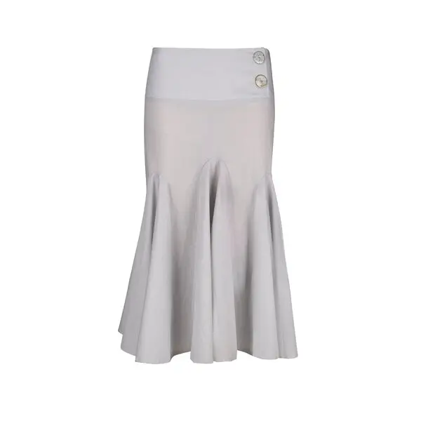 ANEMOIA Opaline Poplin Midi Skirt - Grey