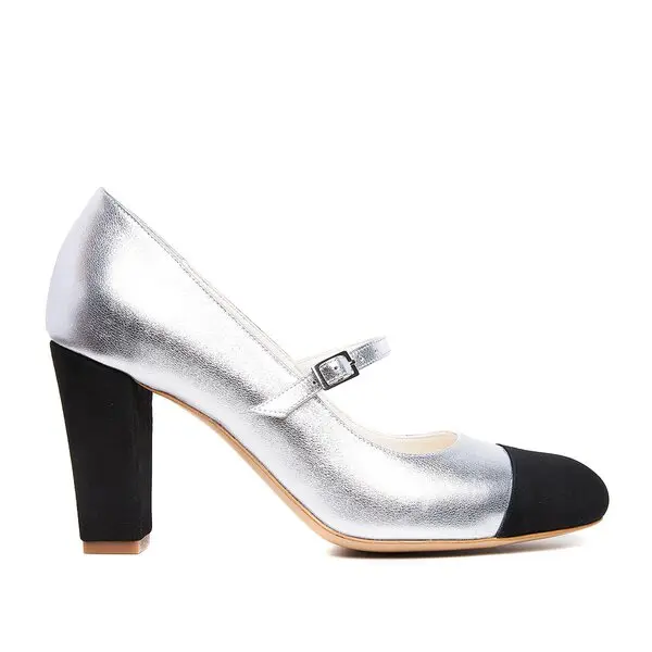 GINISSIMA Carrie Round Toe Mary-jane - Silver