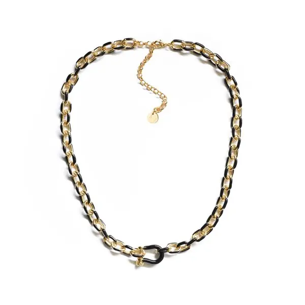 ADRIANA PAPPAS DESIGNS Carabiner Chain Necklace - Black