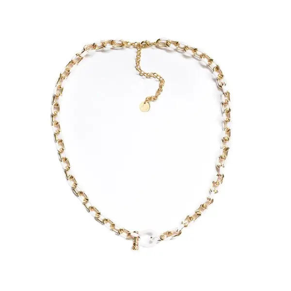 ADRIANA PAPPAS DESIGNS Carabiner Chain Necklace - White