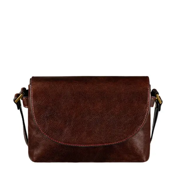 TIME RESISTANCE Leather Cross Body Bag Sophie's Choice - Brown