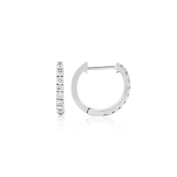 AUREE JEWELLERY Silver / White Dovehouse Sterling Silver & Cubic Zirconia Hoop Earrings - Silver/white