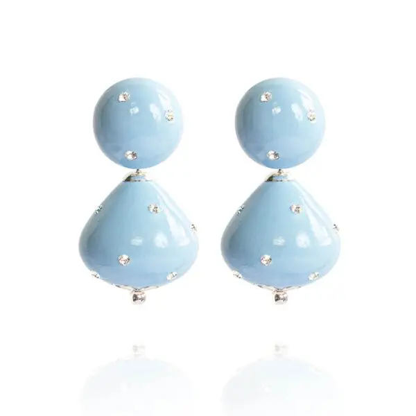 SAULE LABEL Nina Earrings In Jet Skyfall - Blue
