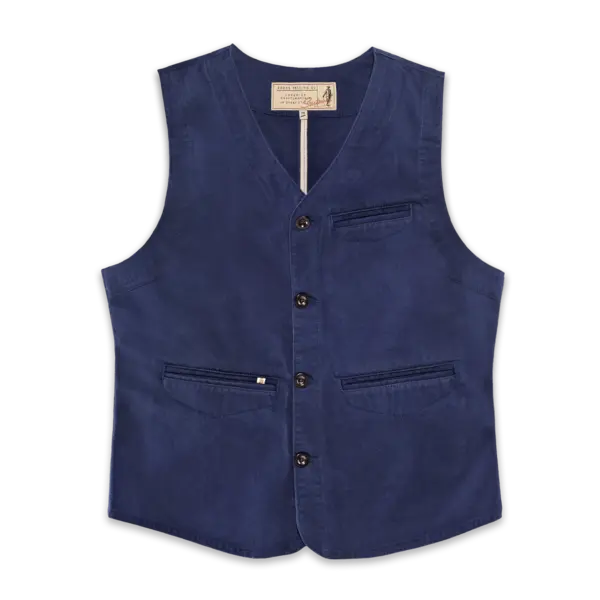 &SONS TRADING CO Watson Waistcoat Midnight - Blue