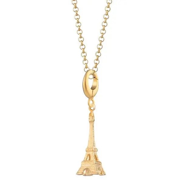 LILY CHARMED Plated Eiffel Tower Charm Necklace - Gold