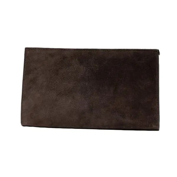 HAMEL ATELIER Mitte Suede Clutch Bag Dark - Brown