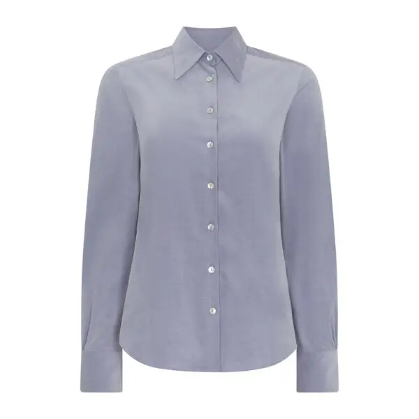 REALLY WILD CLOTHING Spencer Stretch Fine Corduroy Shirt - Blue