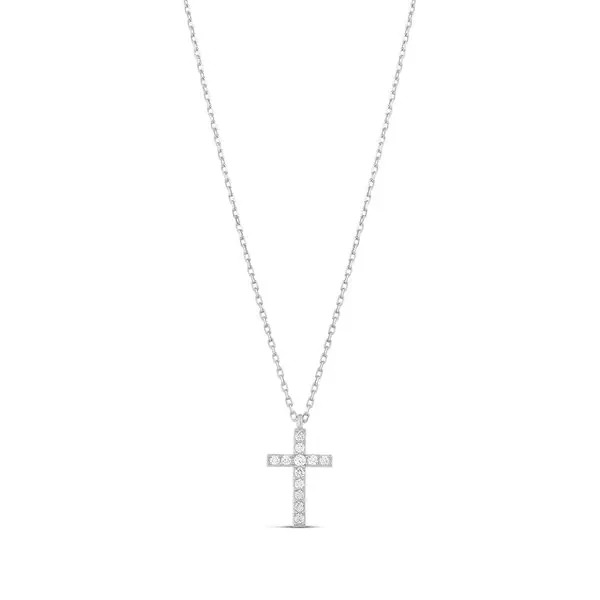 SHYMI Small Pave Cross - Silver
