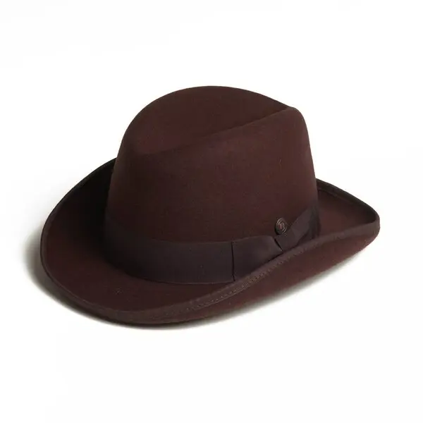 DASMARCA HATS Dasmarca Hudson Hard Wool Felt Cowboy Style Hat - Brown