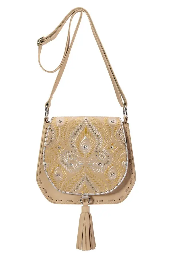 JODI LEE Neutrals Grace Stud Bag Ivory - White