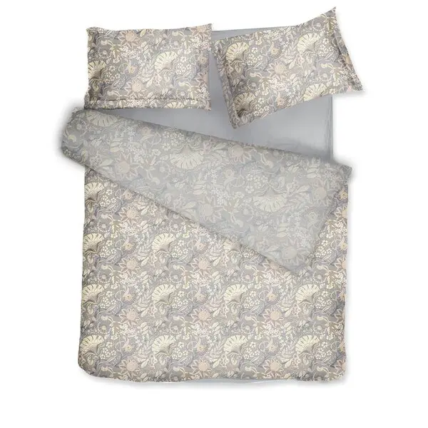 DECOFLUX HOME Neutrals Sateen Bed Linen Set Boho Fog - Grey