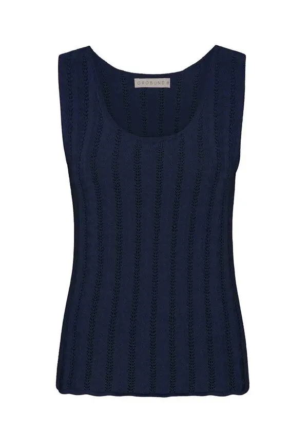 GROBUND Aase Tee The One In Navy - Blue