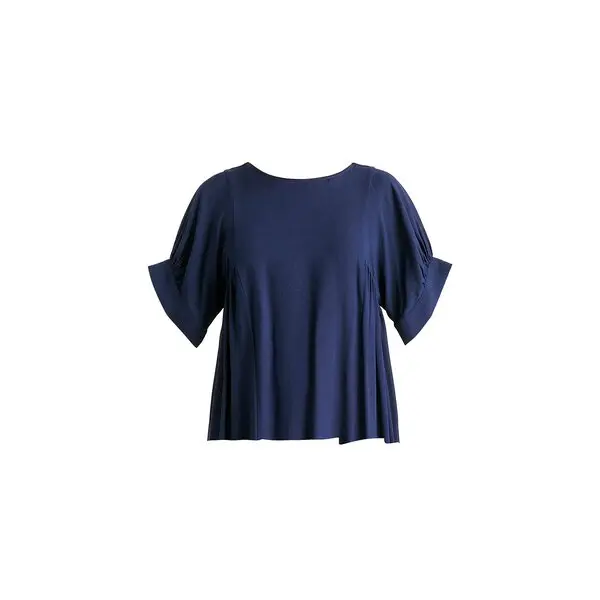 PAISIE Relaxed Fit Top With Back Bow Detail In Navy - Blue