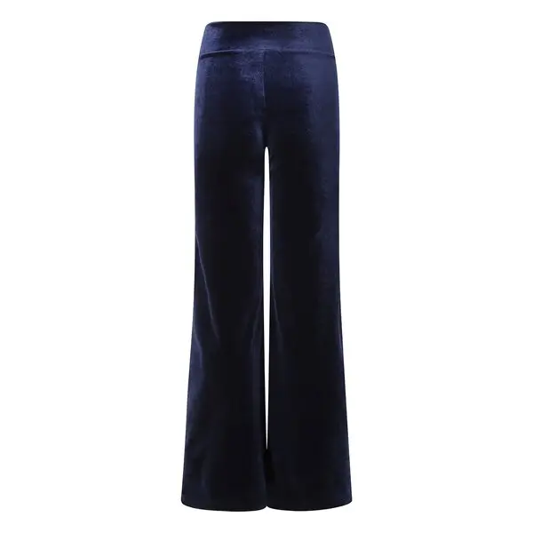 BEATRICE VON TRESCKOW Velvet Wide Flare Trousers Navy - Blue