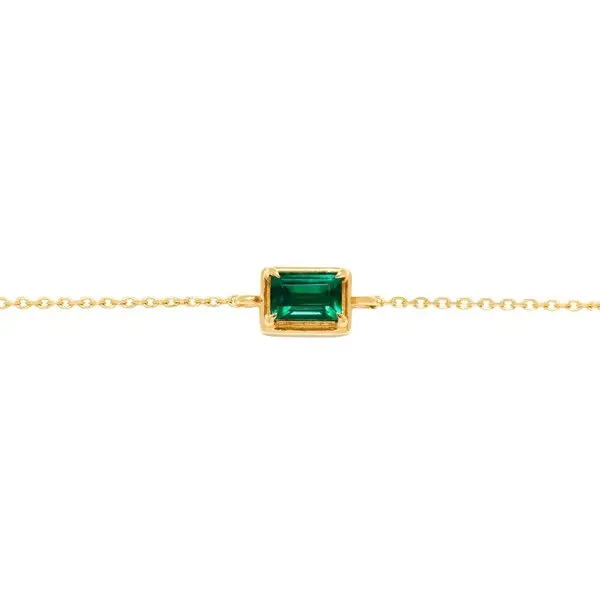 BELINDA JEWELZ Emerald Birthstone Bolo Bracelet - Green