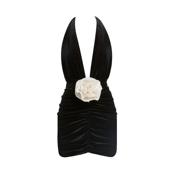 NUR KARAATA Mirabell Mini Dress - Black