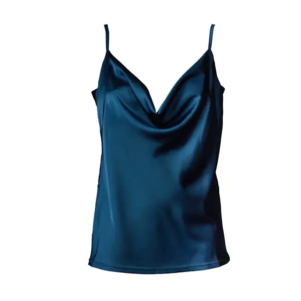 NOBLESSE OBLIGE Teal Cowl Neck Camisole - Blue